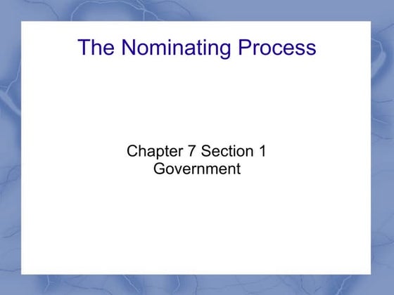 The nominating process | PPT