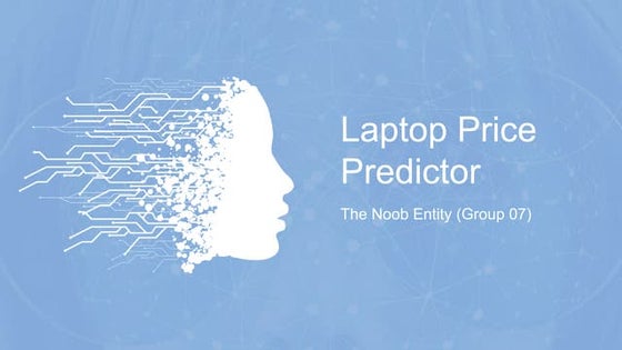 laptop price prediction presentation | PPT