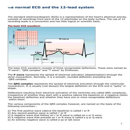 The normal ecg and the 12 | PDF