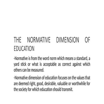 THE NORMATIVE DIMENSION OF EDUCATION 2.pptx