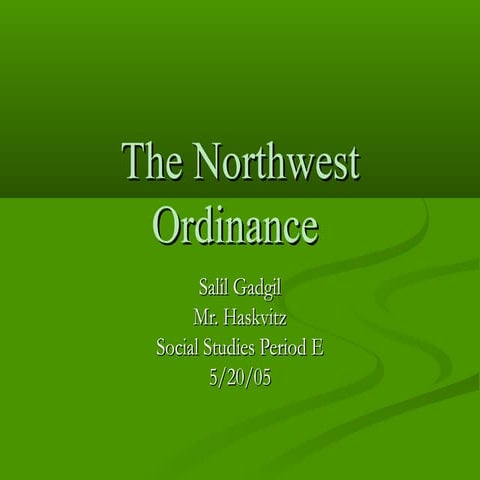 The Morthwest Ordinance | PPT
