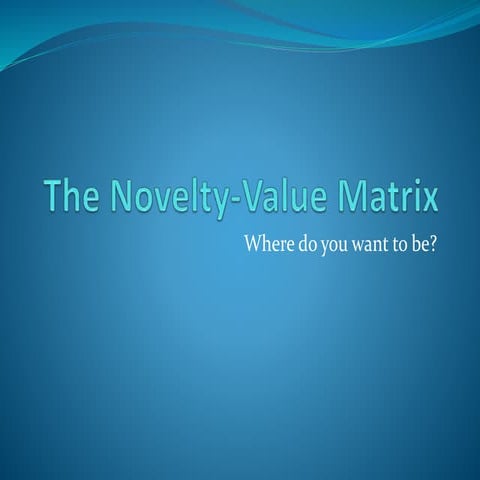 The novelty value matrix | PPTX