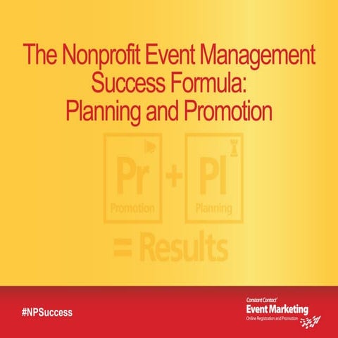 The nonprofit event management success formula | PDF
