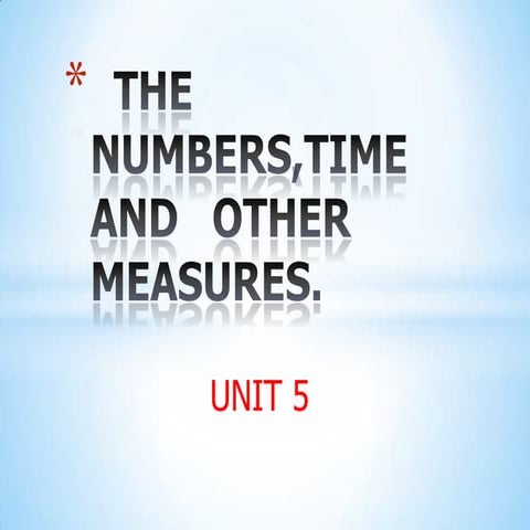The numbers and time | PPTX