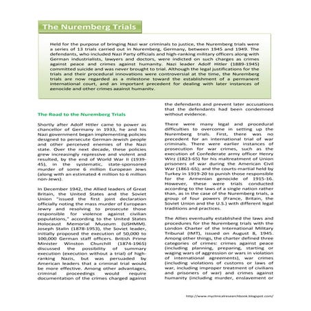 The Nuremberg trials | PDF