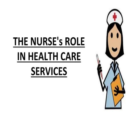 The nurse's role in health care services | PPTX