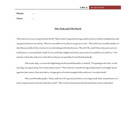 The oak and the reed | DOCX