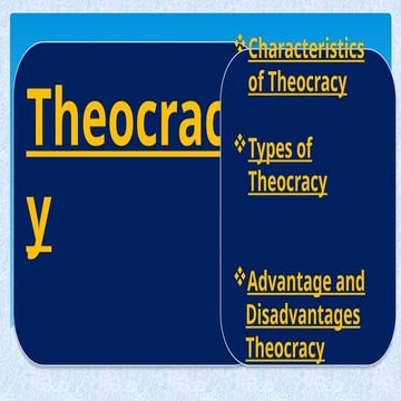 Theocracy is such a form of the government | PPTX