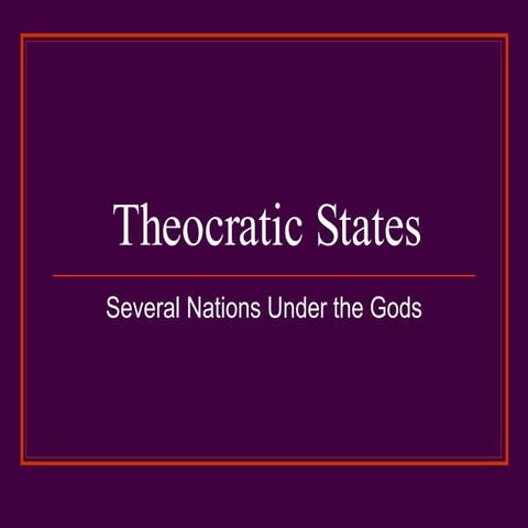 Theocratic States | PPT