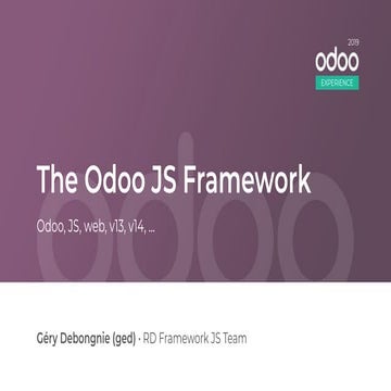The Odoo Js Framework Ppt