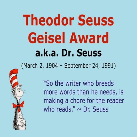 Theodor Seuss Geisel Award | KEY