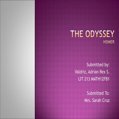 The odyssey(World Literature) | PPT