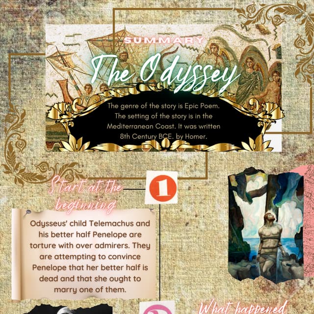 The Odyssey Summary Infographic | PDF