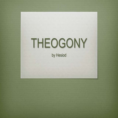 Theogony power point presentation | PPTX