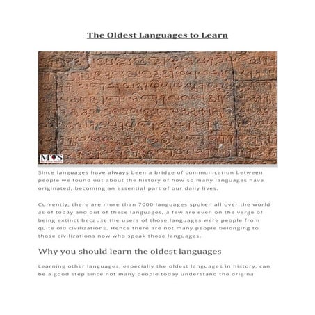 The Oldest Languages to Learn.pdf