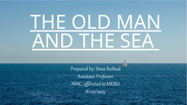 The old man and the sea | PPTX