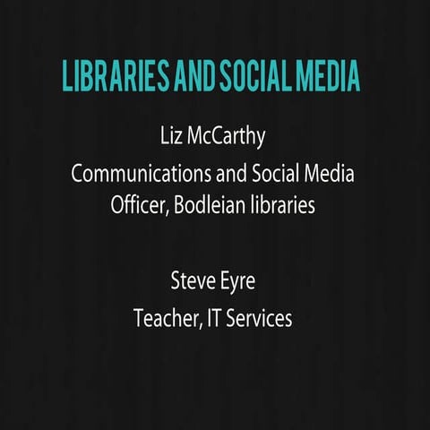 Libraries & Social Media | PPSX