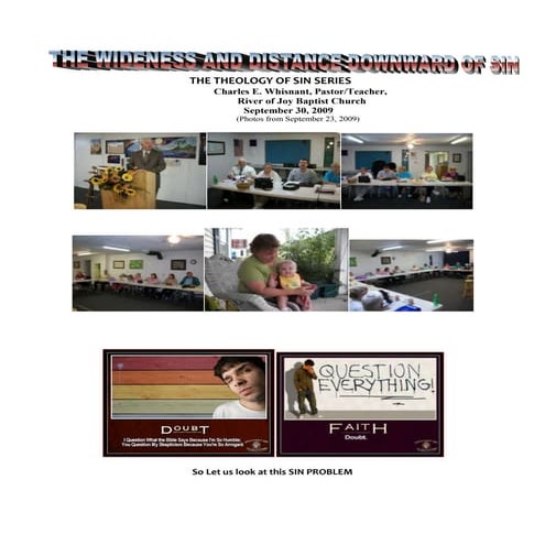 Theology Of Sin Series Outline 09 30 | PDF