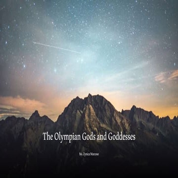 The Olympian Gods and Goddesses | PPTX