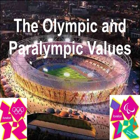 THE OLYMPIC AND PARALYMPIC VALUES | PPTX
