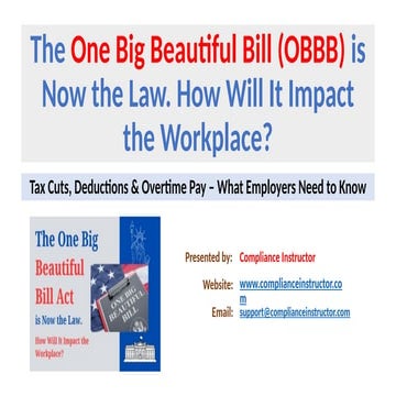 The One Big Beautiful Bill Is Now Law: What It Means for Your Workplace ...