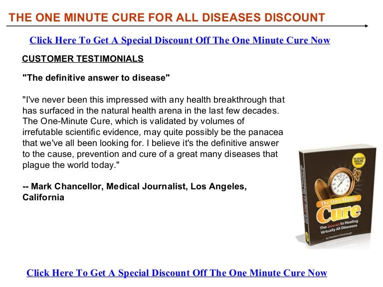 One minute cure debunked - bulljuja One minute cure debunked - bulljuja