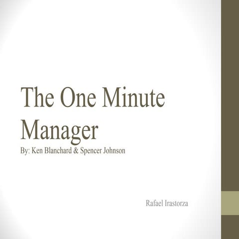 The One Minute Manager | PPTX