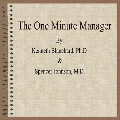 The one minute manager | PPT