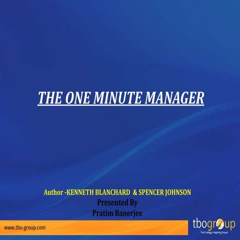 The One Minute Manager | PPT