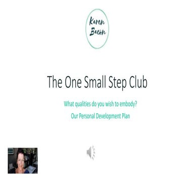 The one small step club qualities | PPT