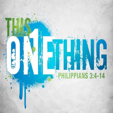 The one thing | PPTX