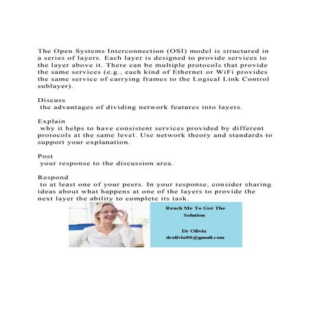 The Open Systems Interconnection Osi Model Is Structured In A Docx