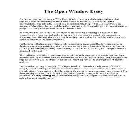 The Open Window Essay.pdf