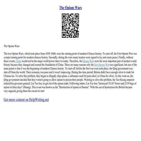 The Opium Wars | PDF