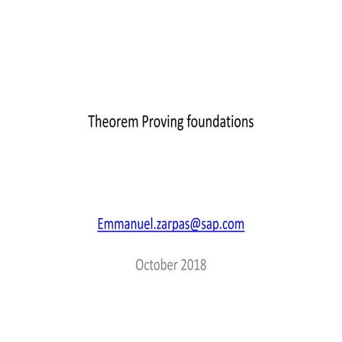 Theorem proving 2018 2019 | PDF