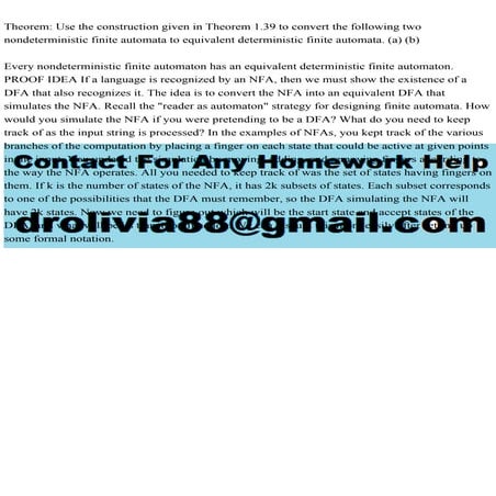 Theorem Use the construction given in Theorem 1.39 to convert the f.pdf