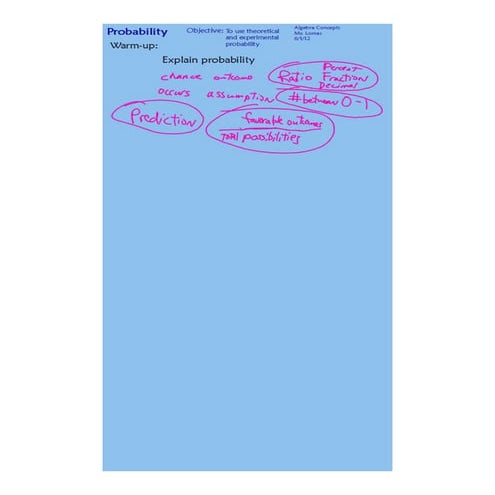 Theoretical And Experimental Probability Pdf