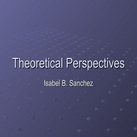 Theoretical Perspectives | PPT