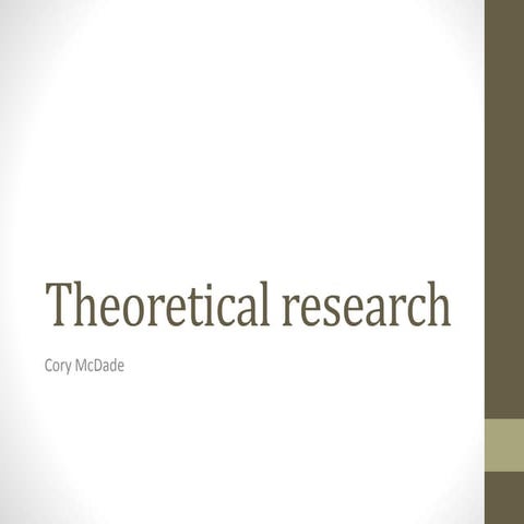 Theoretical research | PPT