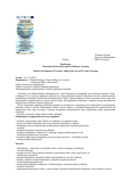 Prezentacja e learning dsw | PPT