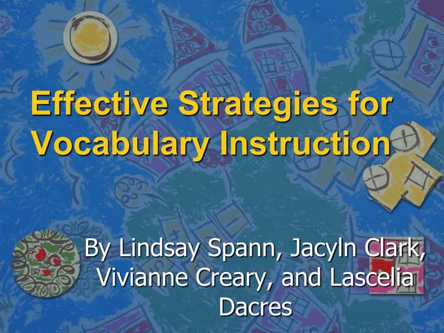 Vocabulary Teaching: Implicit vs Explicit Instruction | PDF