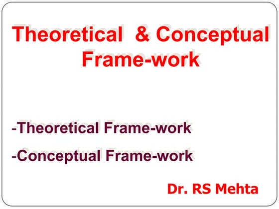 Chapter 6-THEORETICAL & CONCEPTUAL FRAMEWORK | PPT