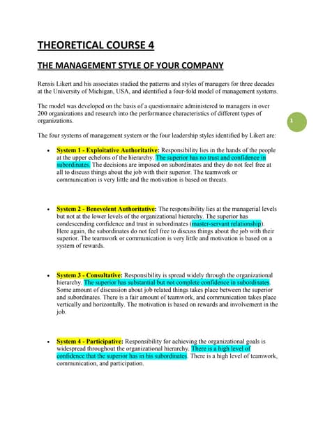 Rensis likert management _Leadership Theory | PPTX