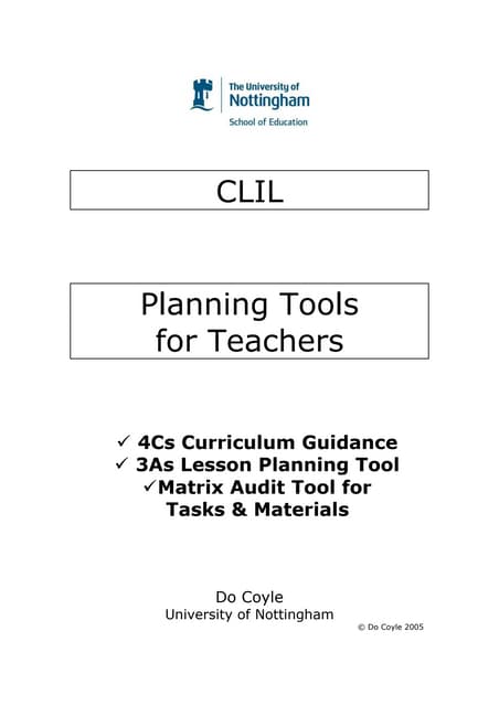 CLIL - Content and Language Integrated Learning | PPT