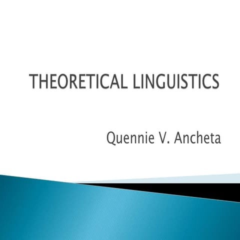 Theoretical linguistics report | PPTX