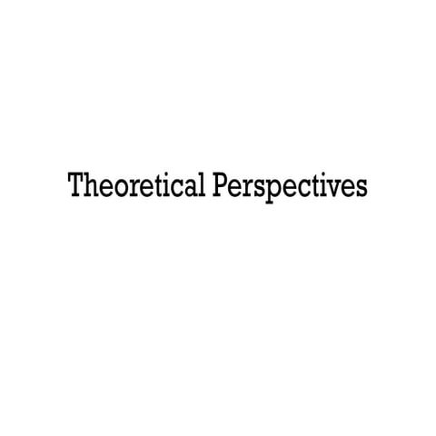 Theoretical perspectives of human resources | PPTX