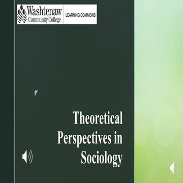 Theoretical Perspectives in Sociology | PPTX