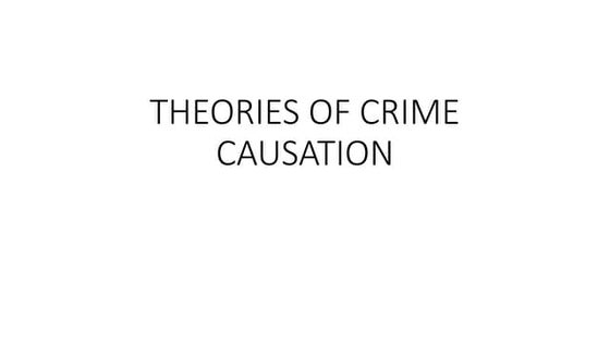 Lombrosian Theory of crime causation | PPT