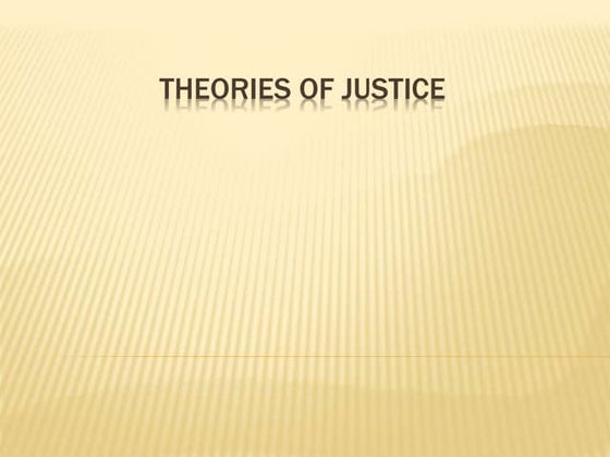 Theories of Justice (John Rawls and Amartya Sen) | PDF