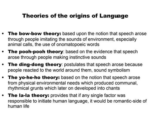 Language & Theories of language | PPTX